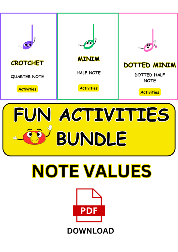 Music Worksheets – Note Values Bundle – Printable PDF – smileynote.com.au