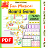 Smiley Note Musical Board Game with Flashcards – Printable PDF ...