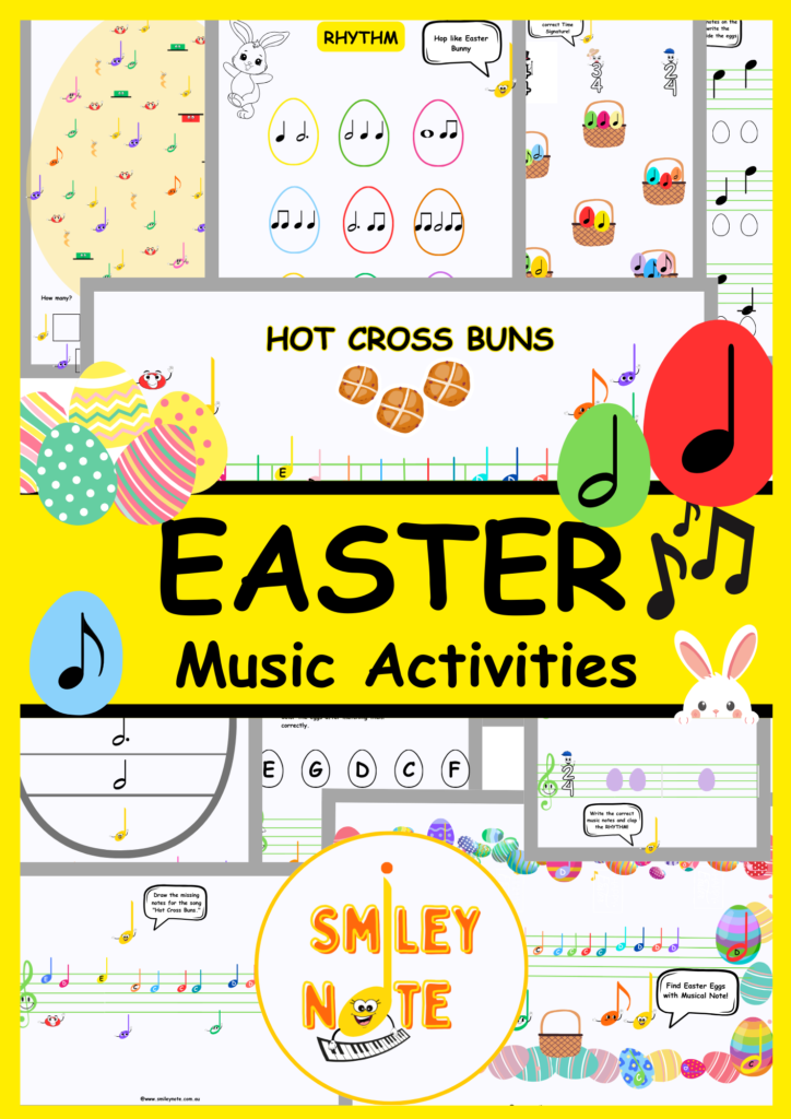 Fun Music Easter Activities – 15-Page Printable Pack with Hot Cross ...