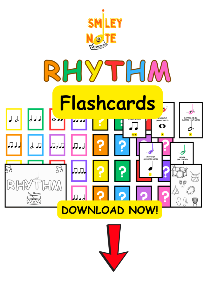 Rhythm Flashcards – Printable PDF (+ Coloring page) – smileynote.com.au