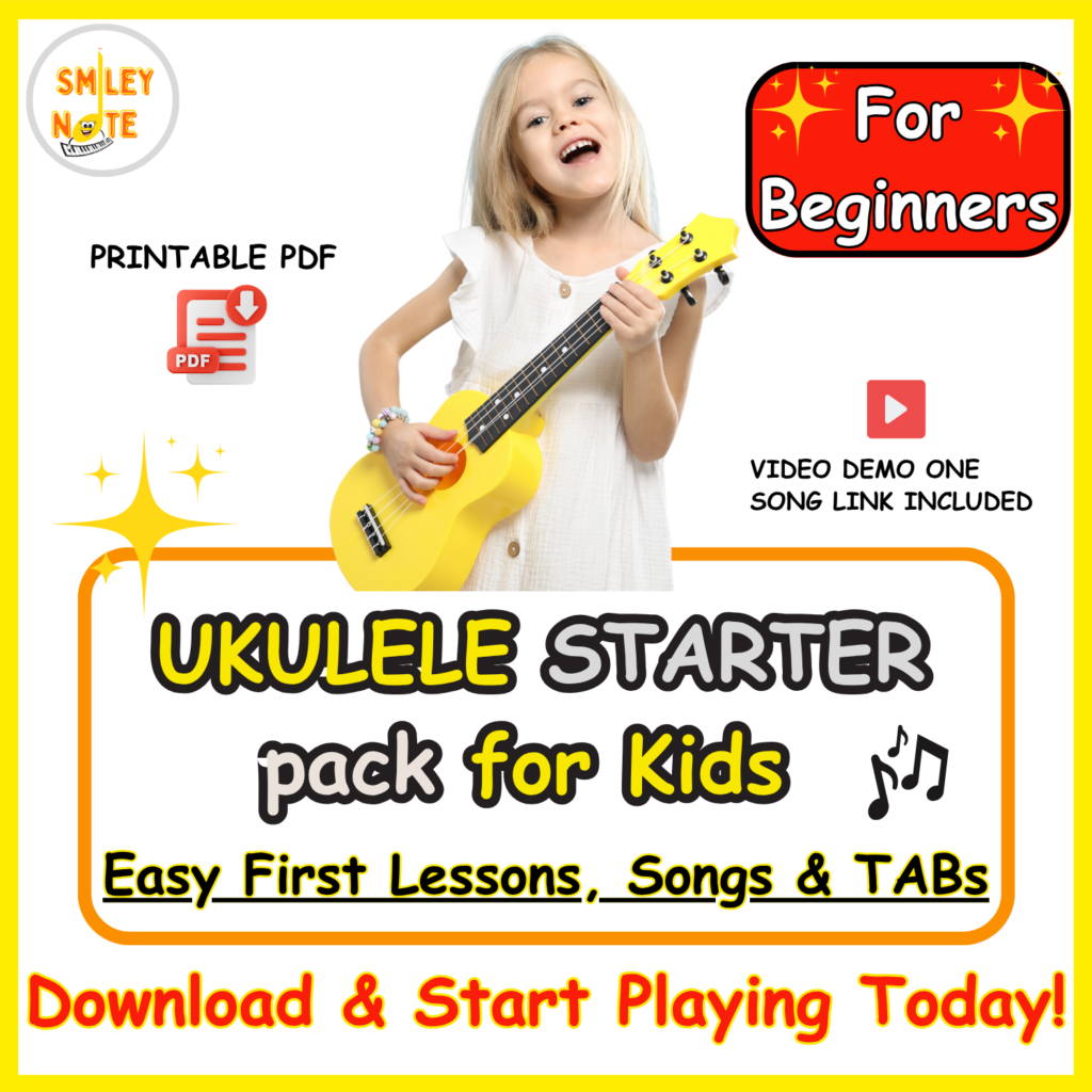 Beginner Ukulele for Kids - Starter Lesson Pack – Printable PDF Tabs ...